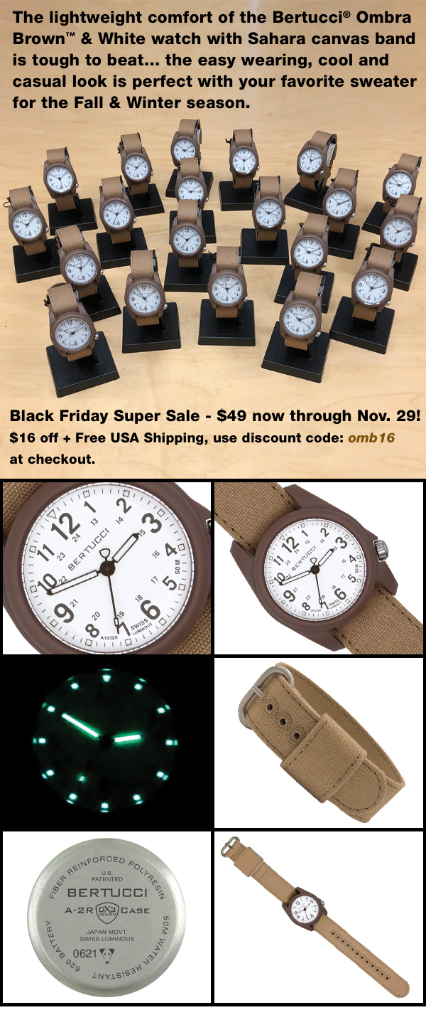 Black Friday Super Sale on the Ombra Brown and White Watch!